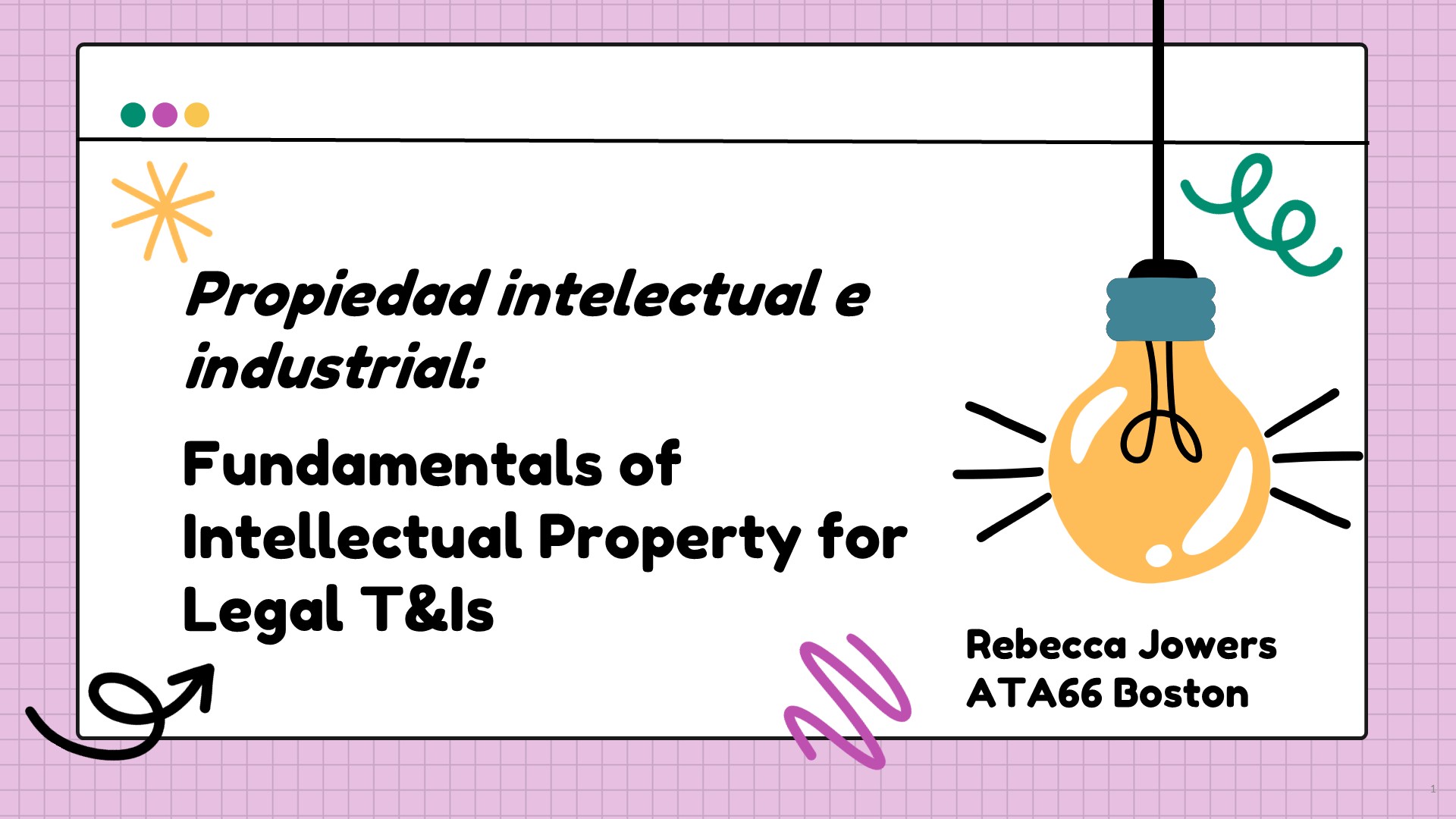 Translating “propiedad intelectual e industrial:” Fundamentals of ...